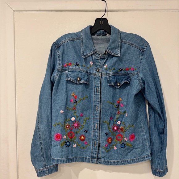 Studio West | Jackets & Coats | Vintage Studio West Embroidered Denim ...